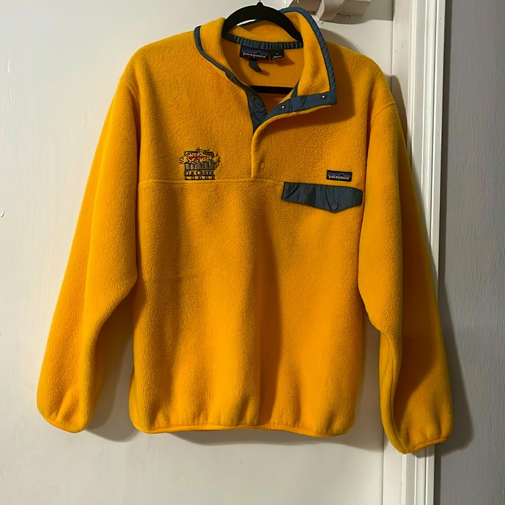 Patagonia Men’s Yellow Synchilla Fleece Pullover Jack… - Gem